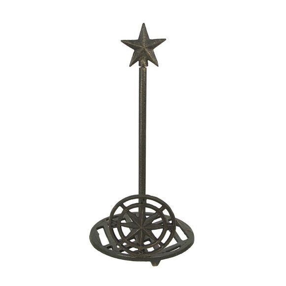 Zeckos | Kitchen | Cast Iron Compass Rose Paper Towel Holder Countertop ...